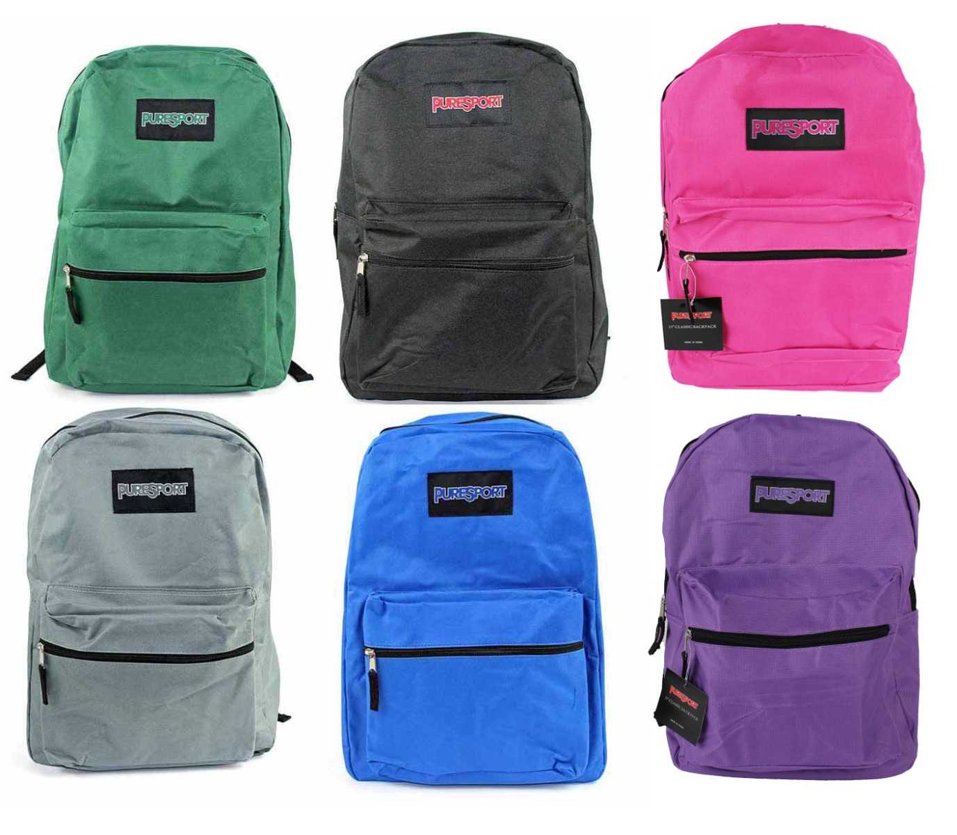 15" Classic PureSport Backpacks - Choose Your Colors