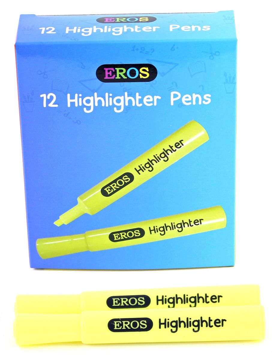 Yellow Broad Chisel Highlighters