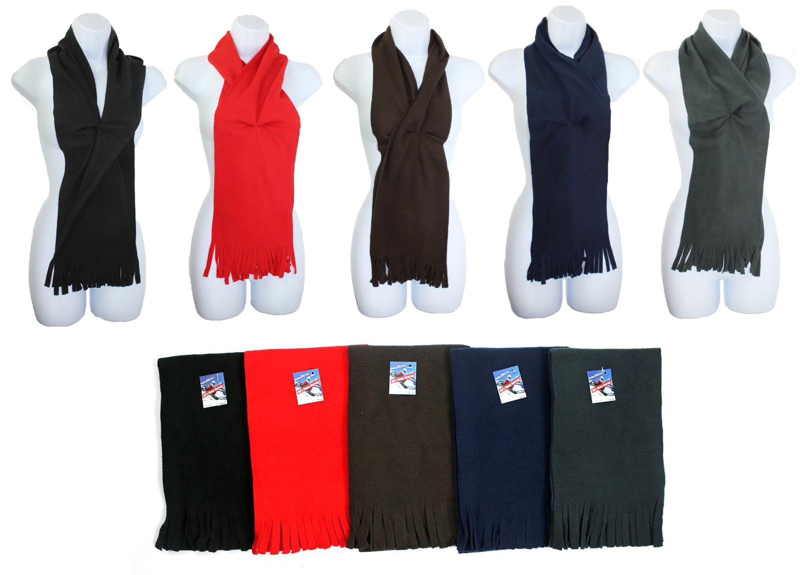Solid Color Fleece Scarves | ErosWholesale.com | www.eroswholesale.com