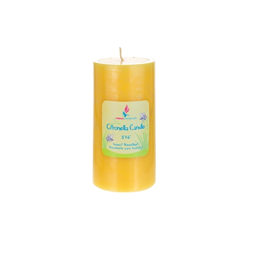 3" x 6" Round Insect Repelling Citronella Pillar Candles - Choose Your ...