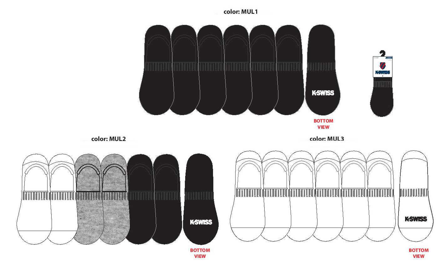 K-Swiss - Name Brand Socks - Socks